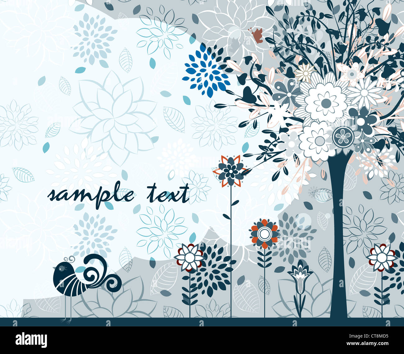 vector spring floral background Stock Photo - Alamy