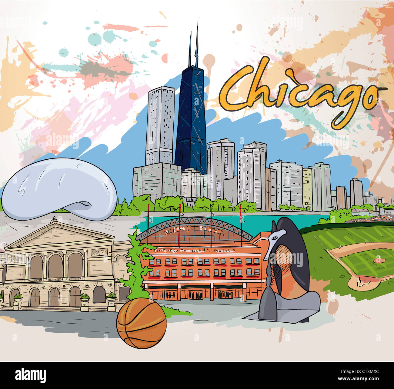 Chicago illustration hi-res stock photography and images - Alamy