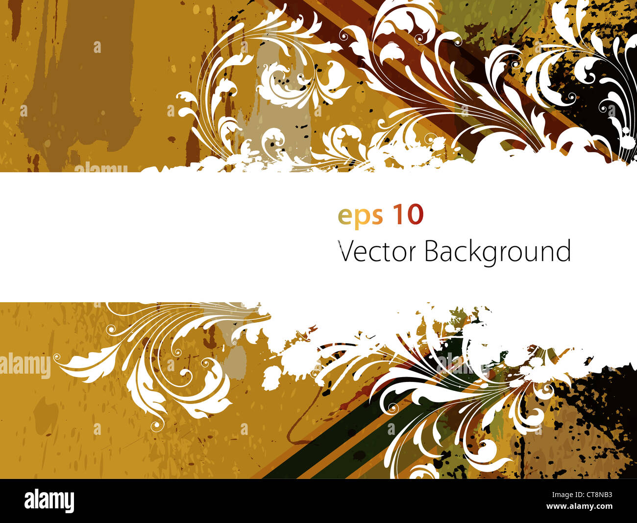 vector retro floral background Stock Photo - Alamy