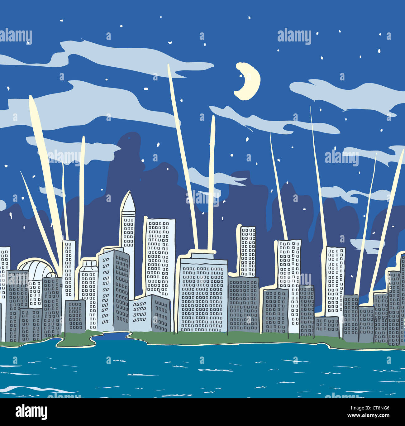 Cartoon city hi-res stock photography and images - Alamy