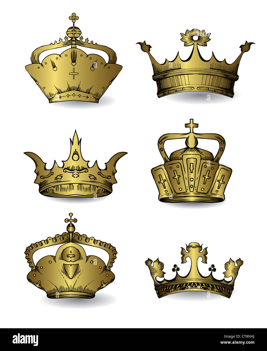 crown vector set Stock Photo - Alamy