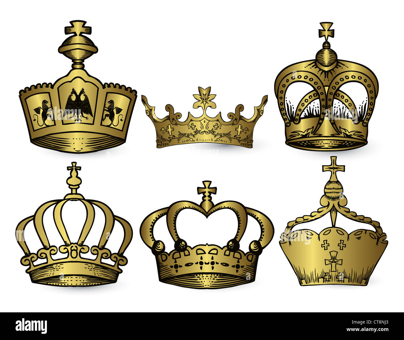 crown vector set Stock Photo - Alamy