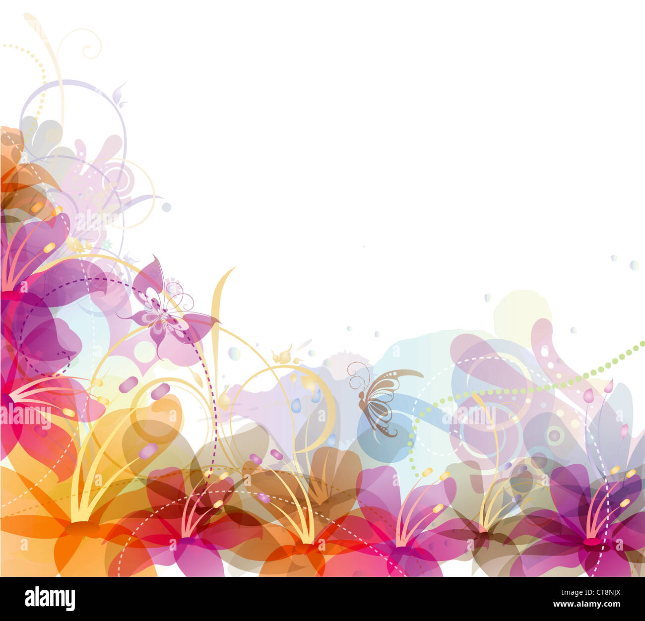 vector abstract floral background Stock Photo - Alamy