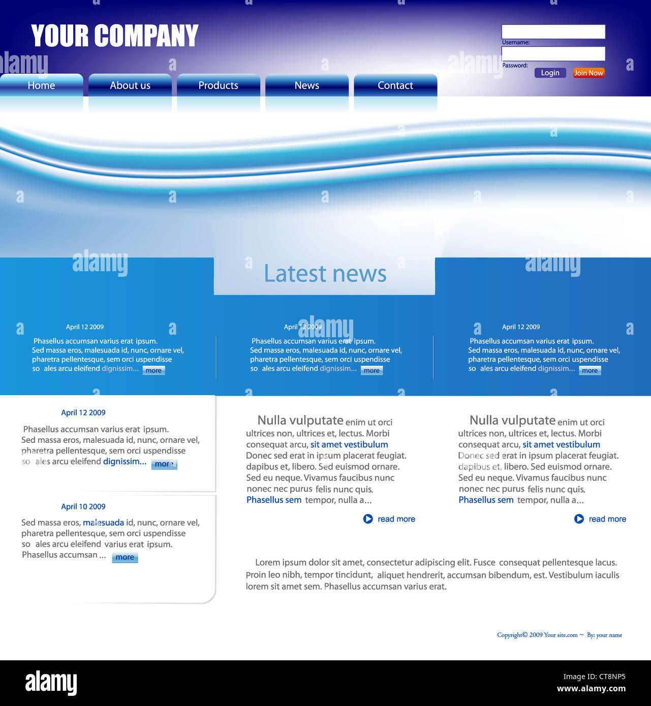 editable website template Stock Photo - Alamy