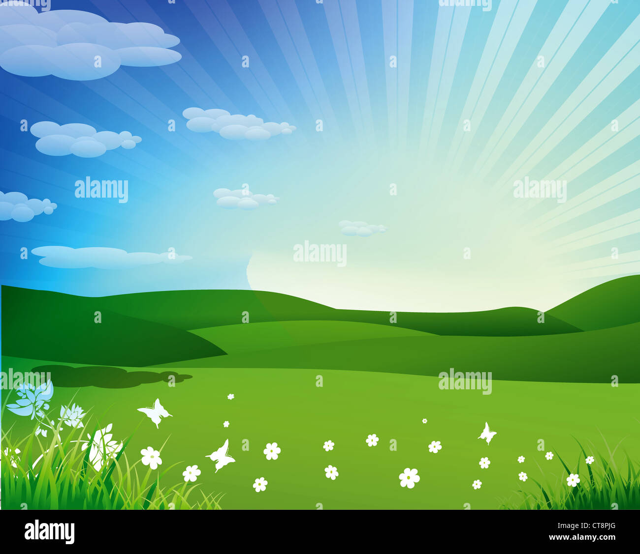 spring background vector illustration Stock Photo - Alamy