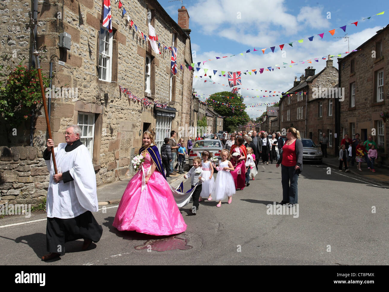 Carnival Queen Procession in the Peak District Village of Winster near ...