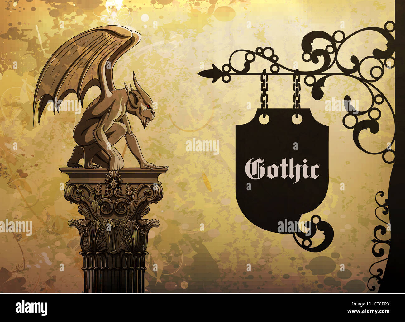 wrought iron sign vector illustration Stock Photo - Alamy