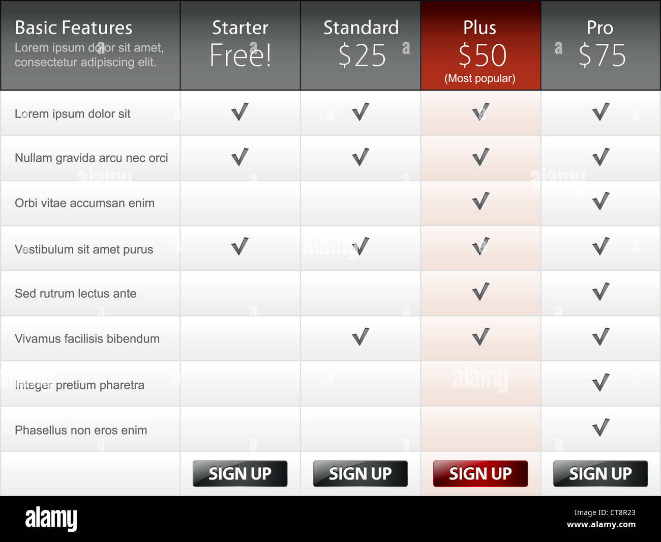 Pricing illustration hi-res stock photography and images - Alamy