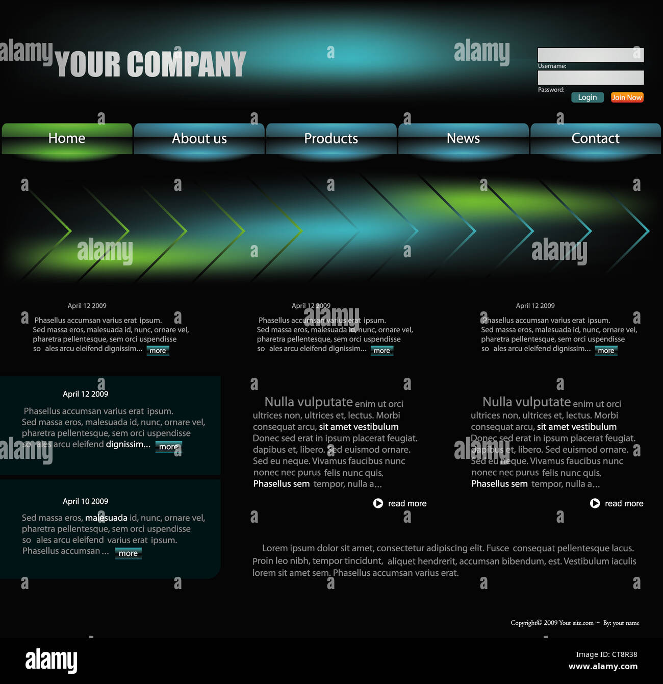 editable website template Stock Photo - Alamy