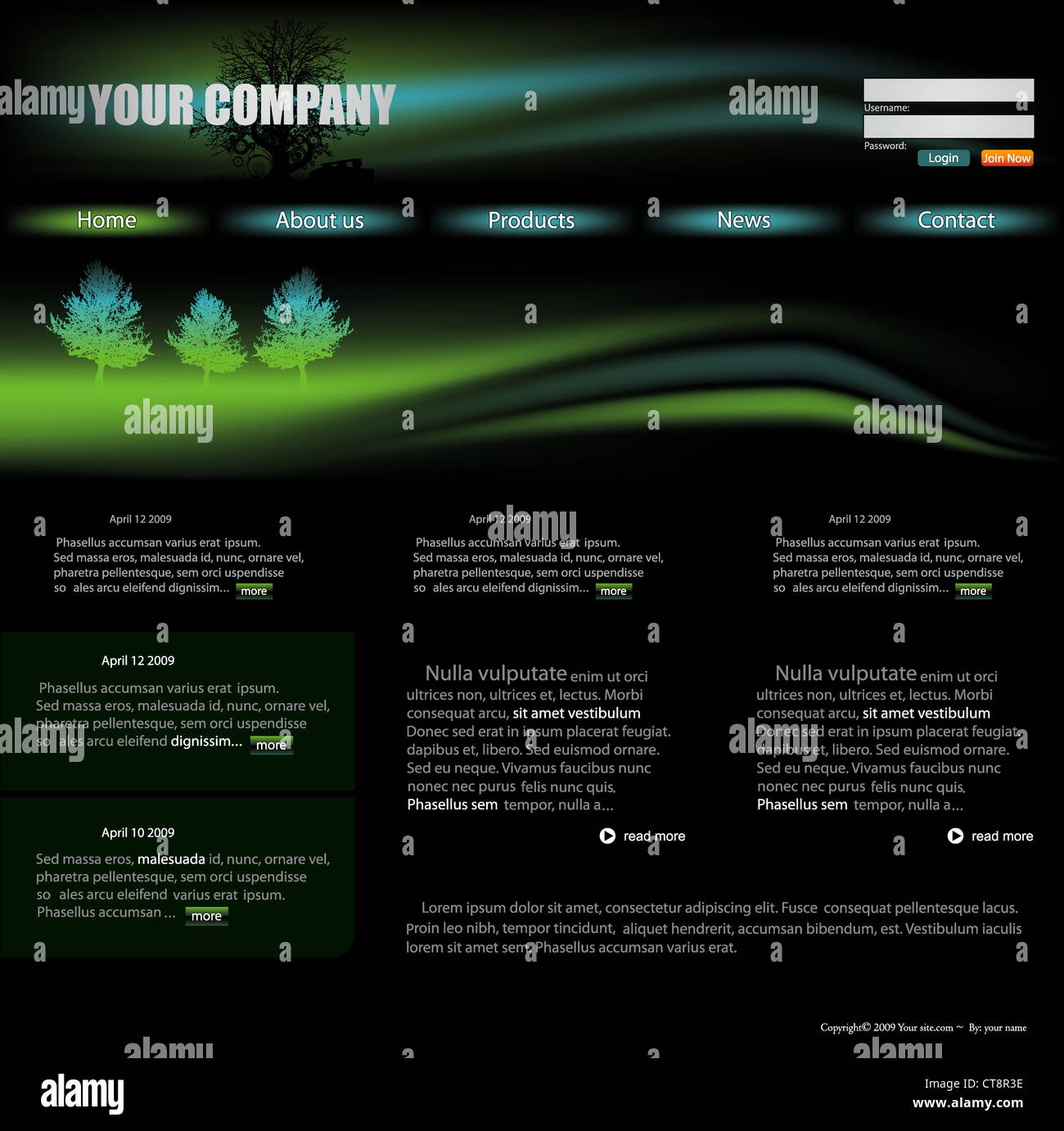 editable website template Stock Photo - Alamy