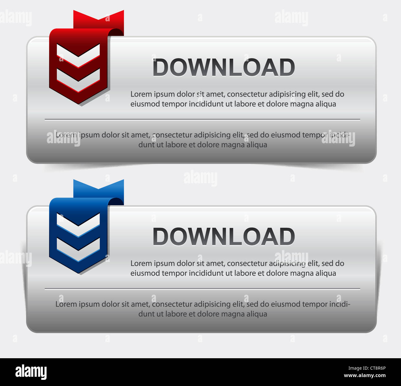 download buttons set vector illustration Stock Photo - Alamy