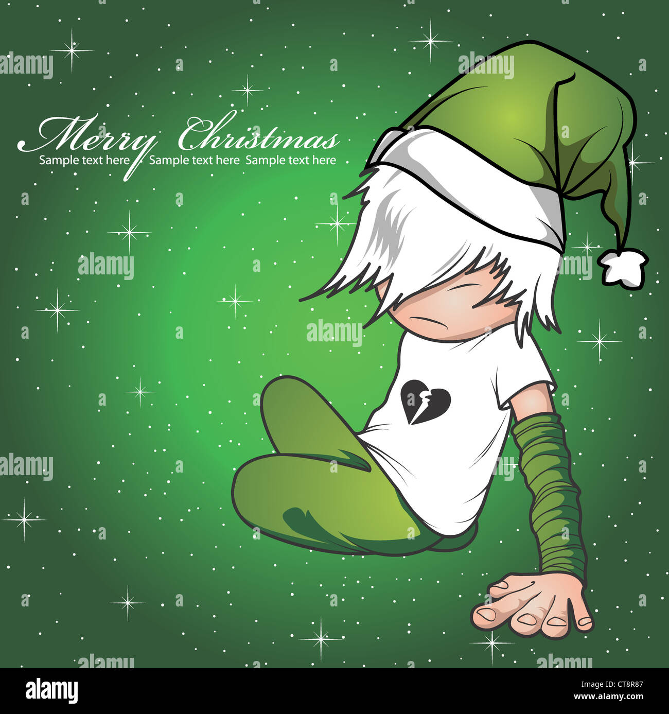 emo kid on a christmas background Stock Photo - Alamy