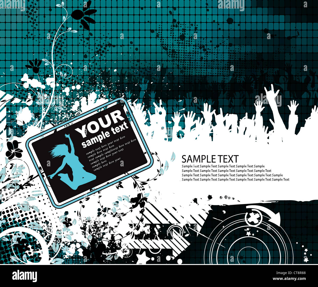 colorful concert poster vector illustration Stock Photo - Alamy