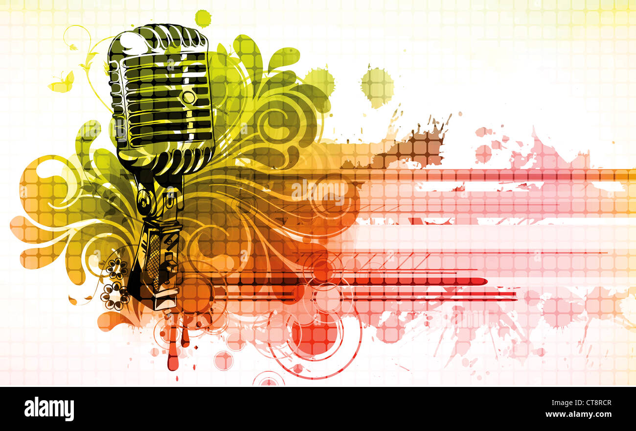 colorful concert poster vector illustration Stock Photo - Alamy