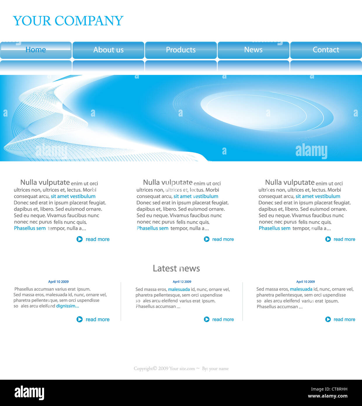 editable website template Stock Photo - Alamy