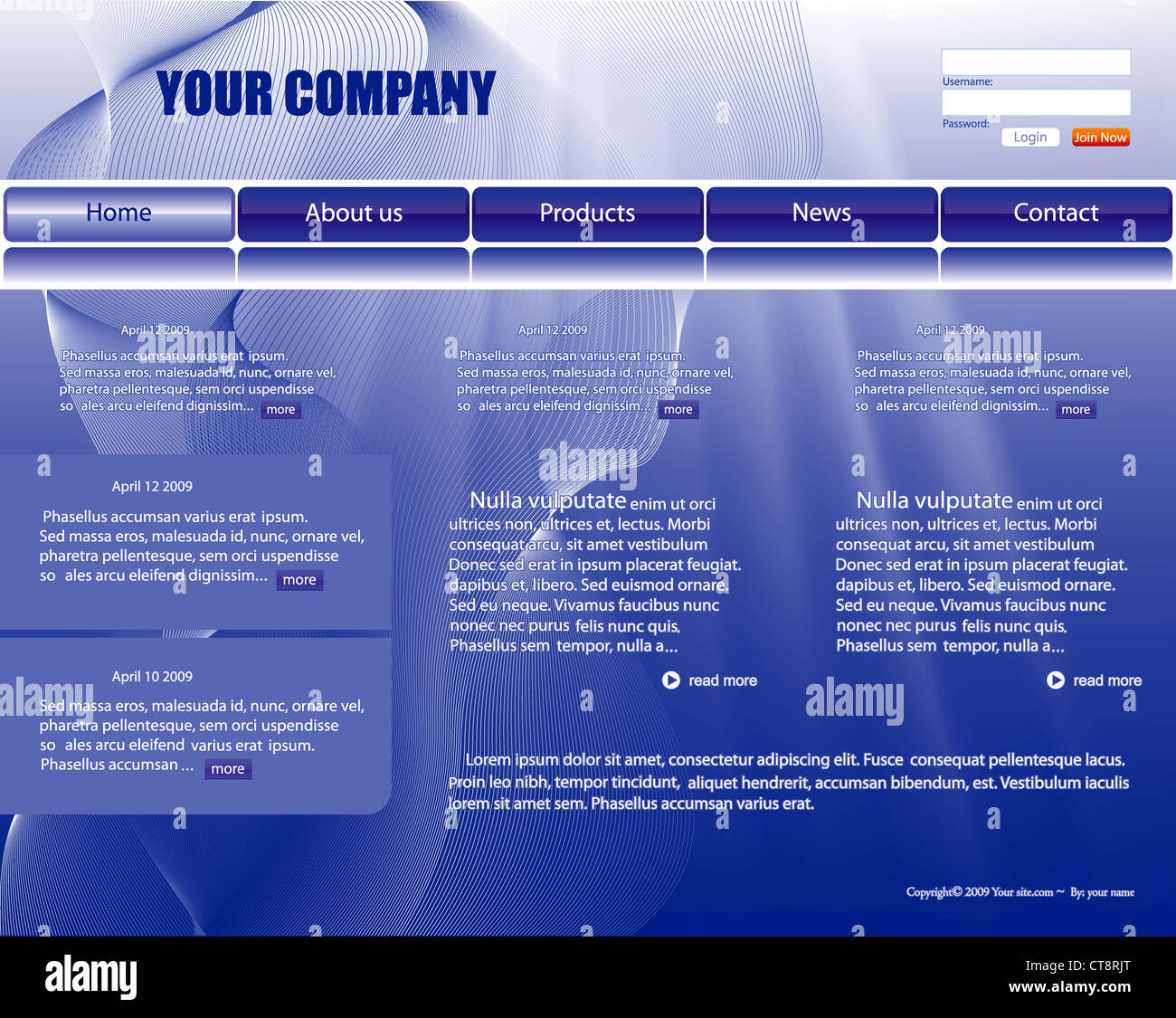 editable website template Stock Photo - Alamy