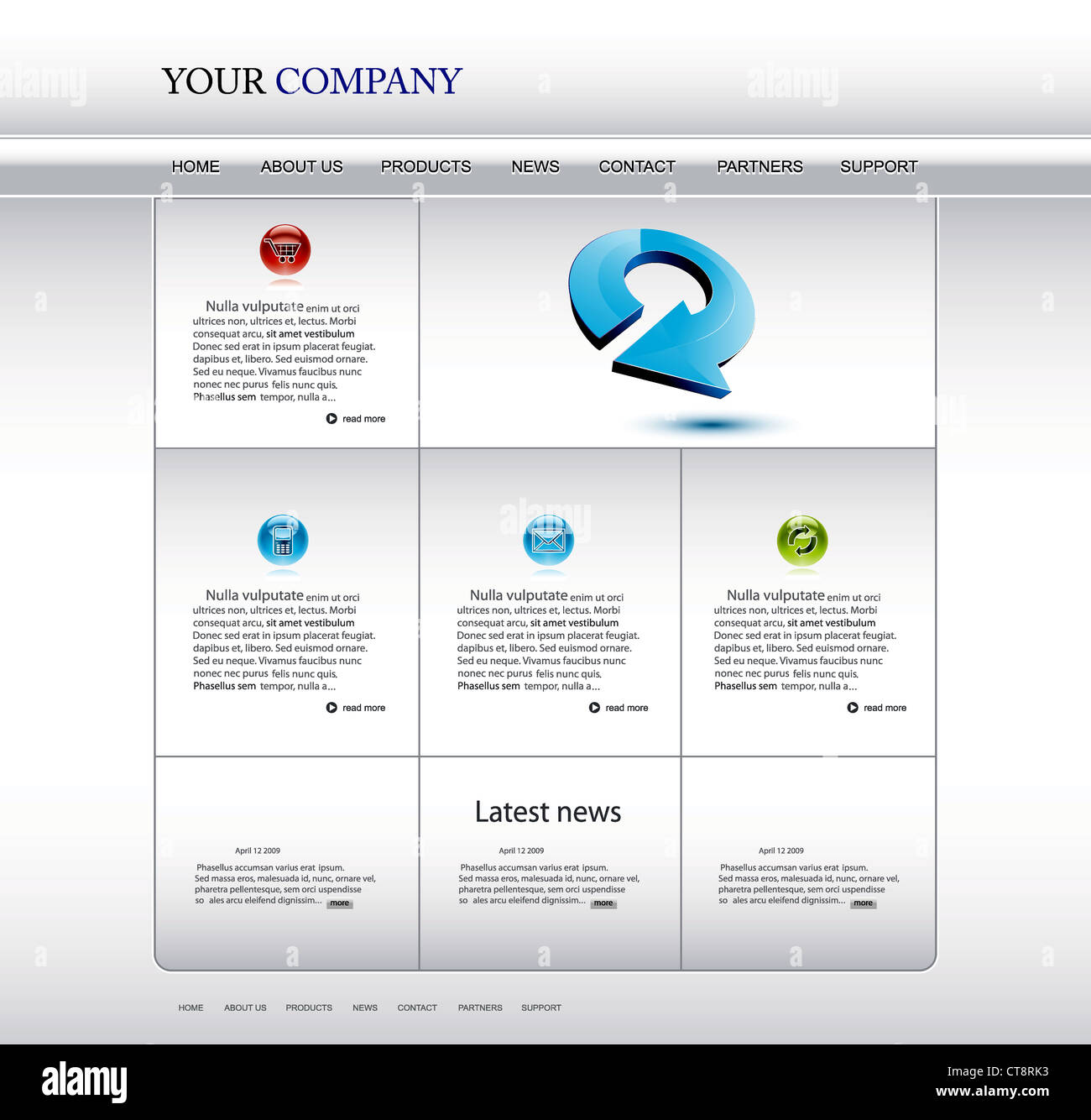 editable website template Stock Photo - Alamy