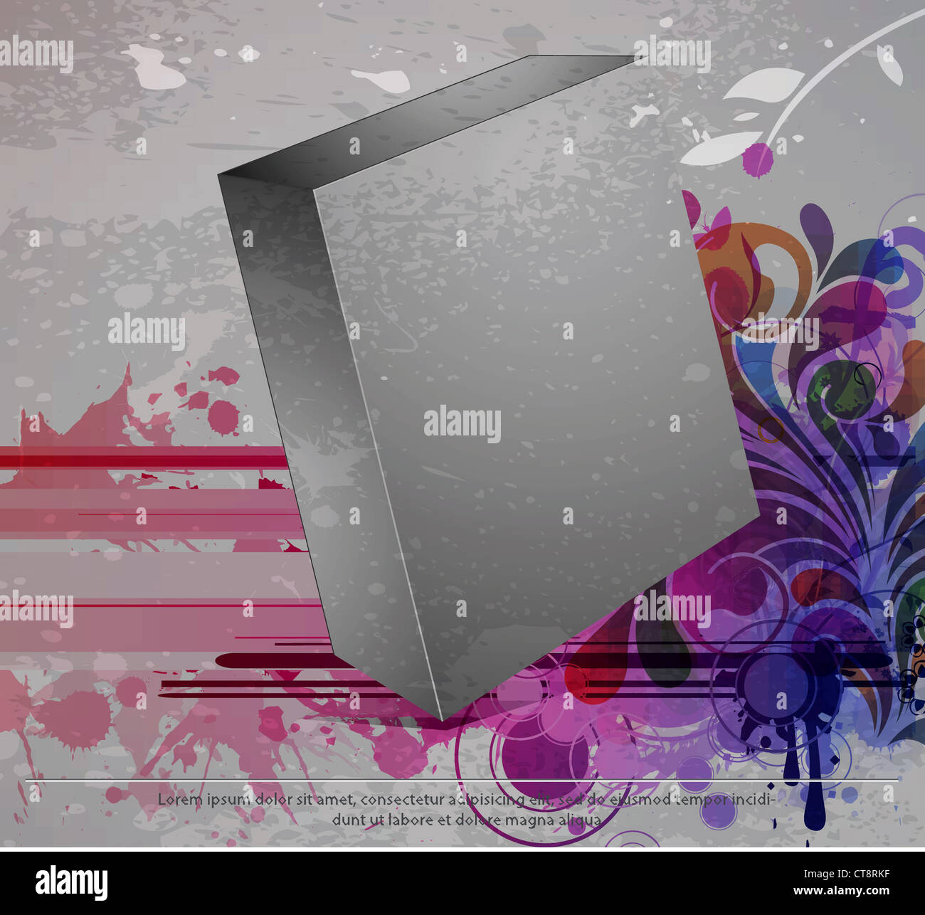 vector 3d blanck box with grunge background Stock Photo - Alamy