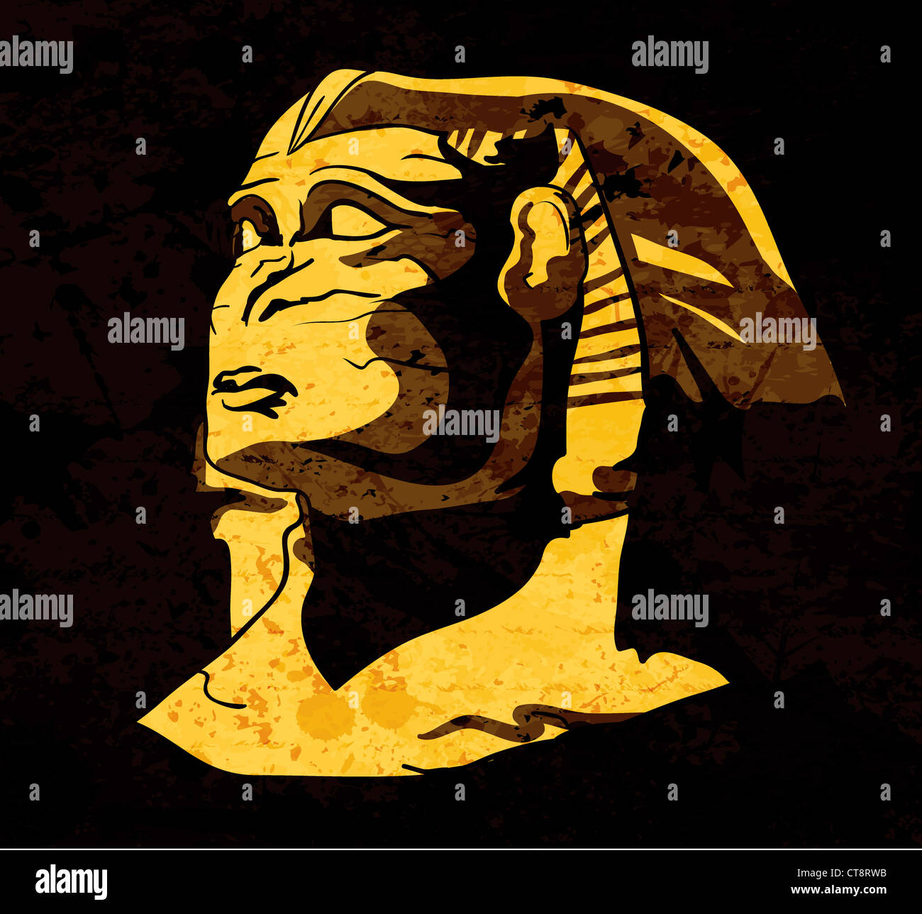 grunge sphinx vector illustration Stock Photo - Alamy