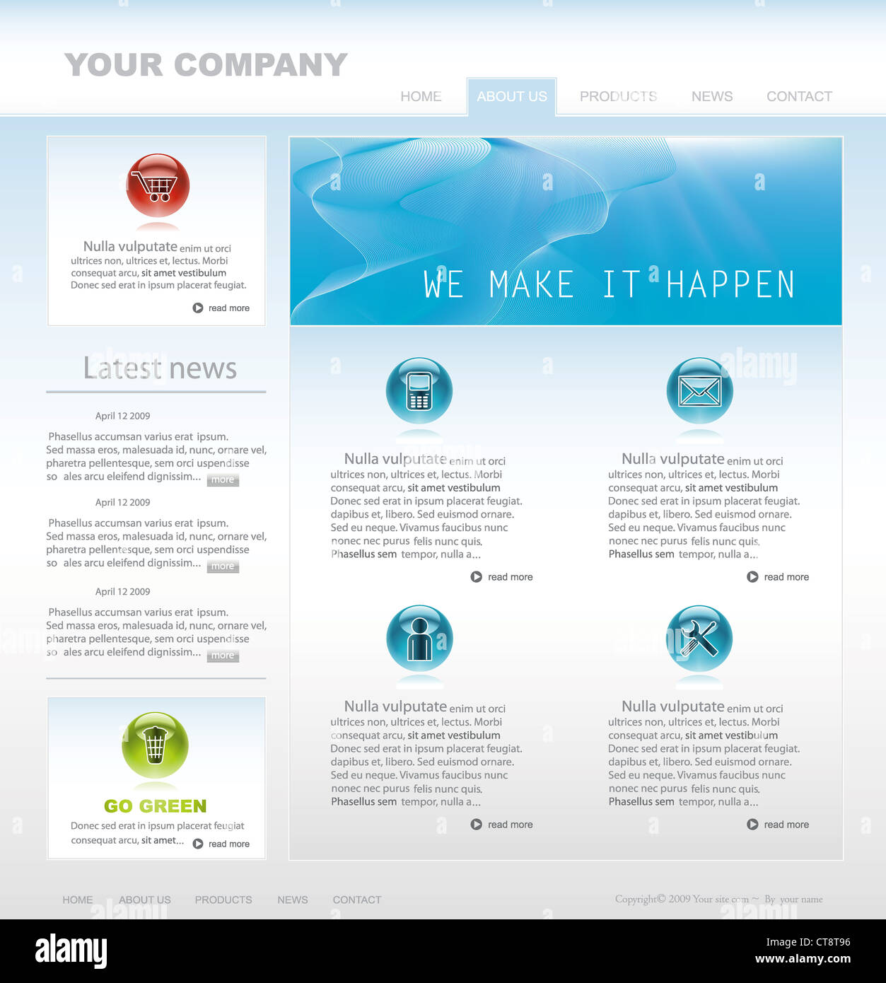 editable website template Stock Photo - Alamy