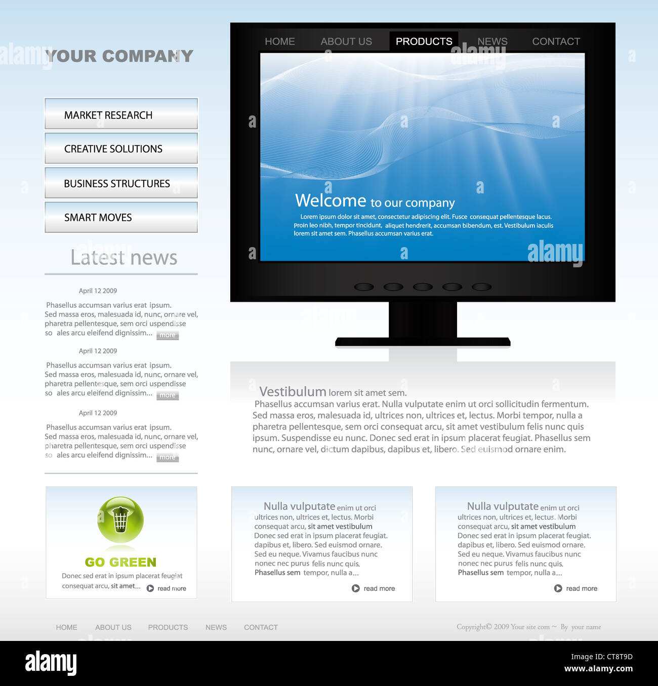 editable website template Stock Photo - Alamy