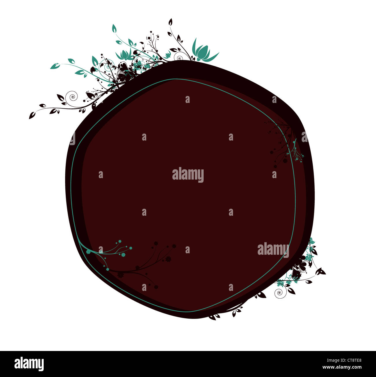 beautiful illustration of a abstract floral frame Stock Photo - Alamy