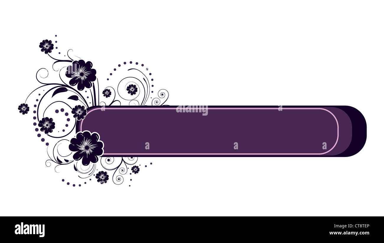 beautiful illustration of a abstract floral frame Stock Photo - Alamy