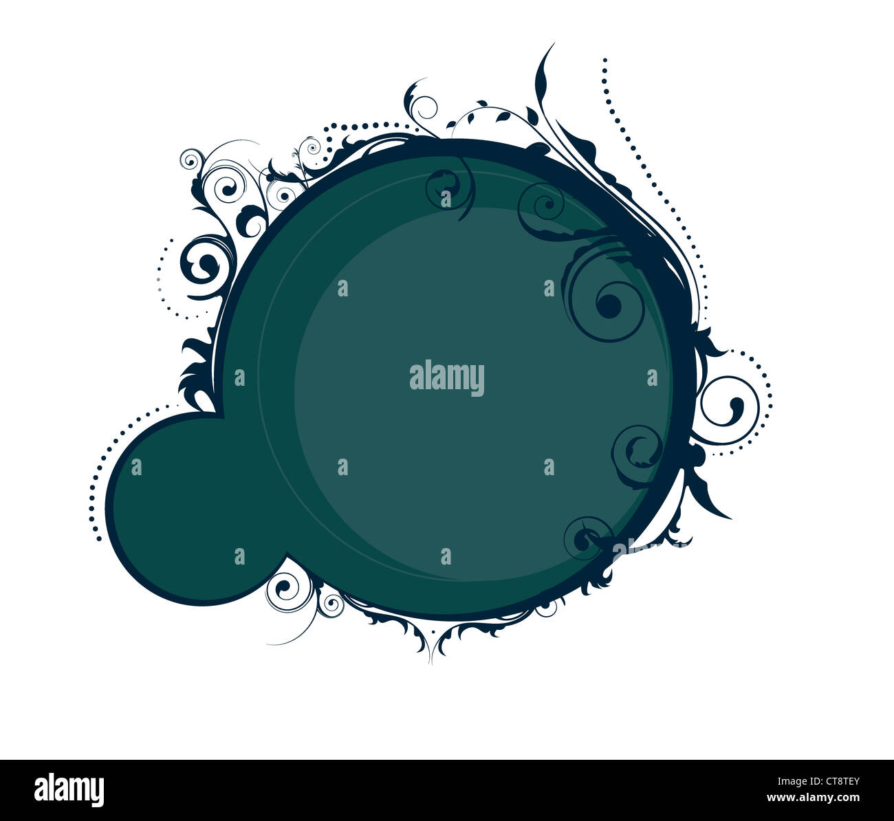 beautiful illustration of a abstract floral frame Stock Photo - Alamy