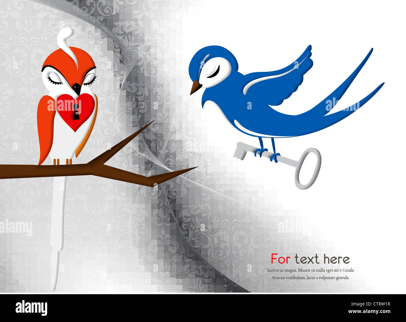 love birds vector illustration Stock Photo - Alamy