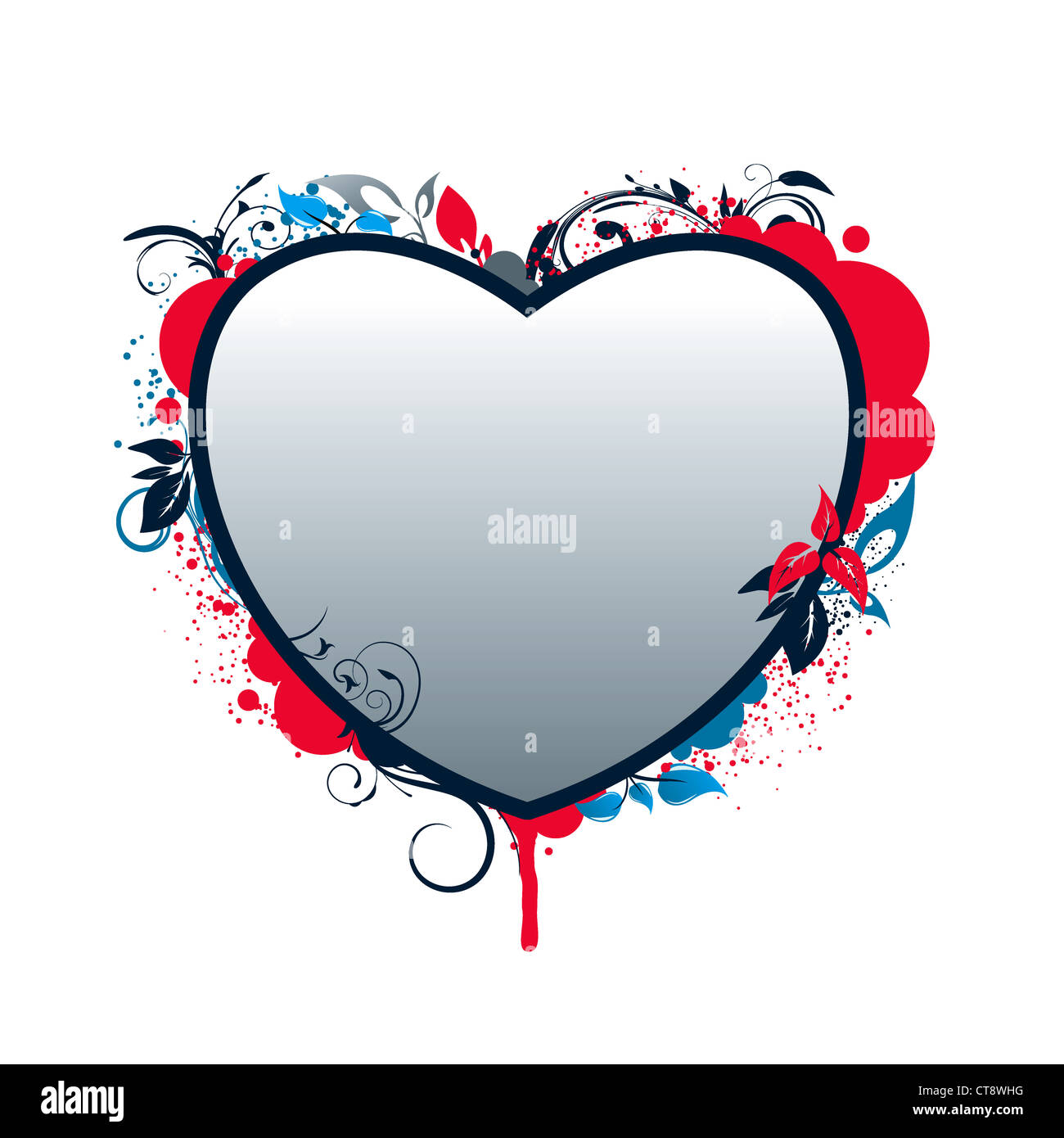 beautiful illustration of an abstract floral frame Stock Photo - Alamy