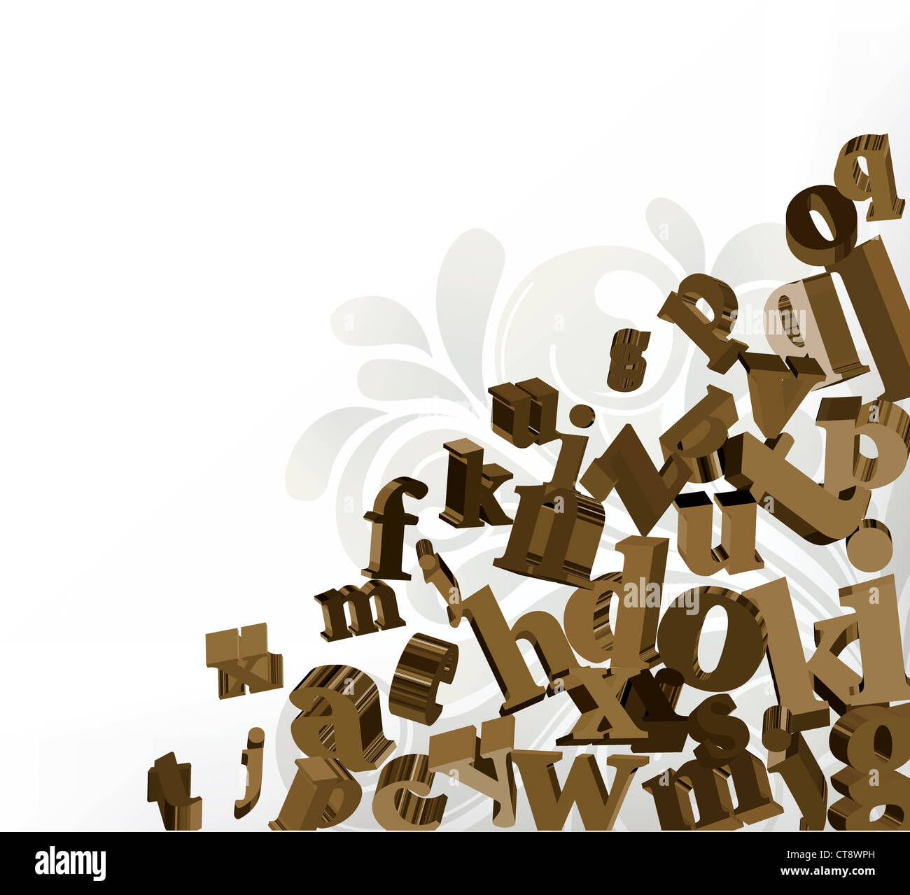 vector abstract background with 3d letters Stock Photo - Alamy