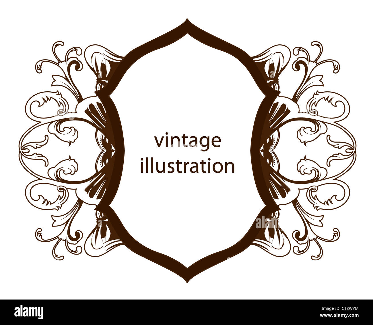 vintage floral frame Stock Photo - Alamy