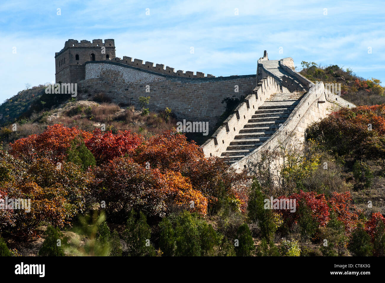 Great wall in the golden autumn Stock Photo - Alamy