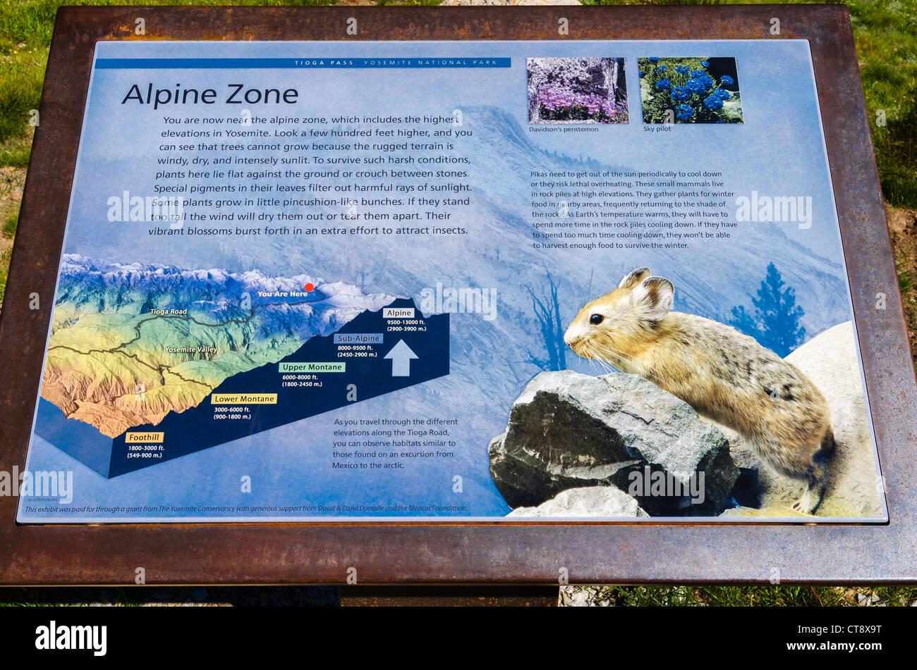 Yosemite interpretive sign hi-res stock photography and images - Alamy