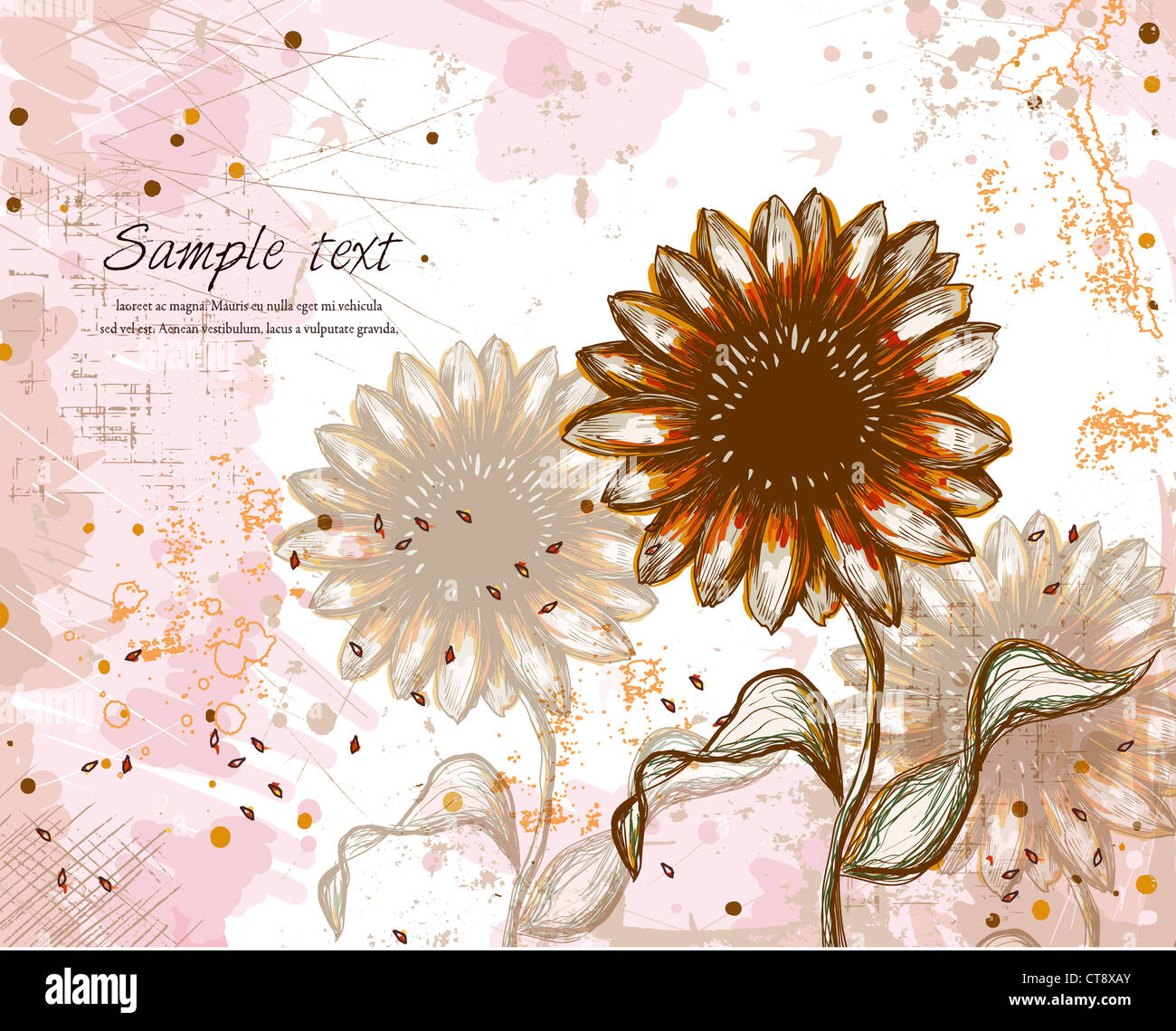 vector colorful floral background Stock Photo - Alamy