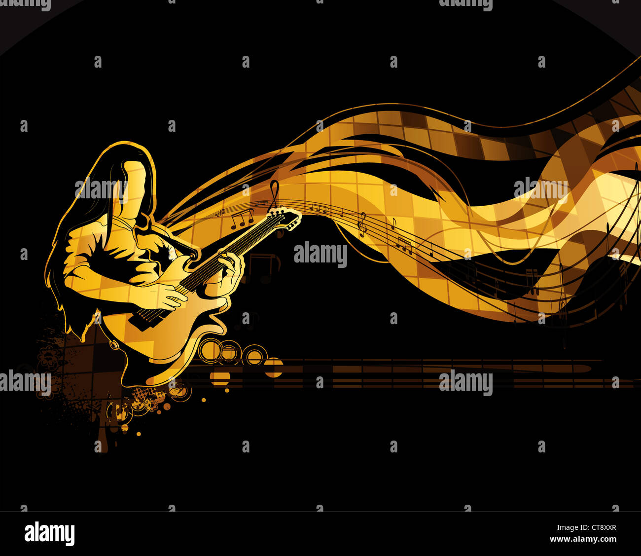 abstract music background vector illustration Stock Photo - Alamy