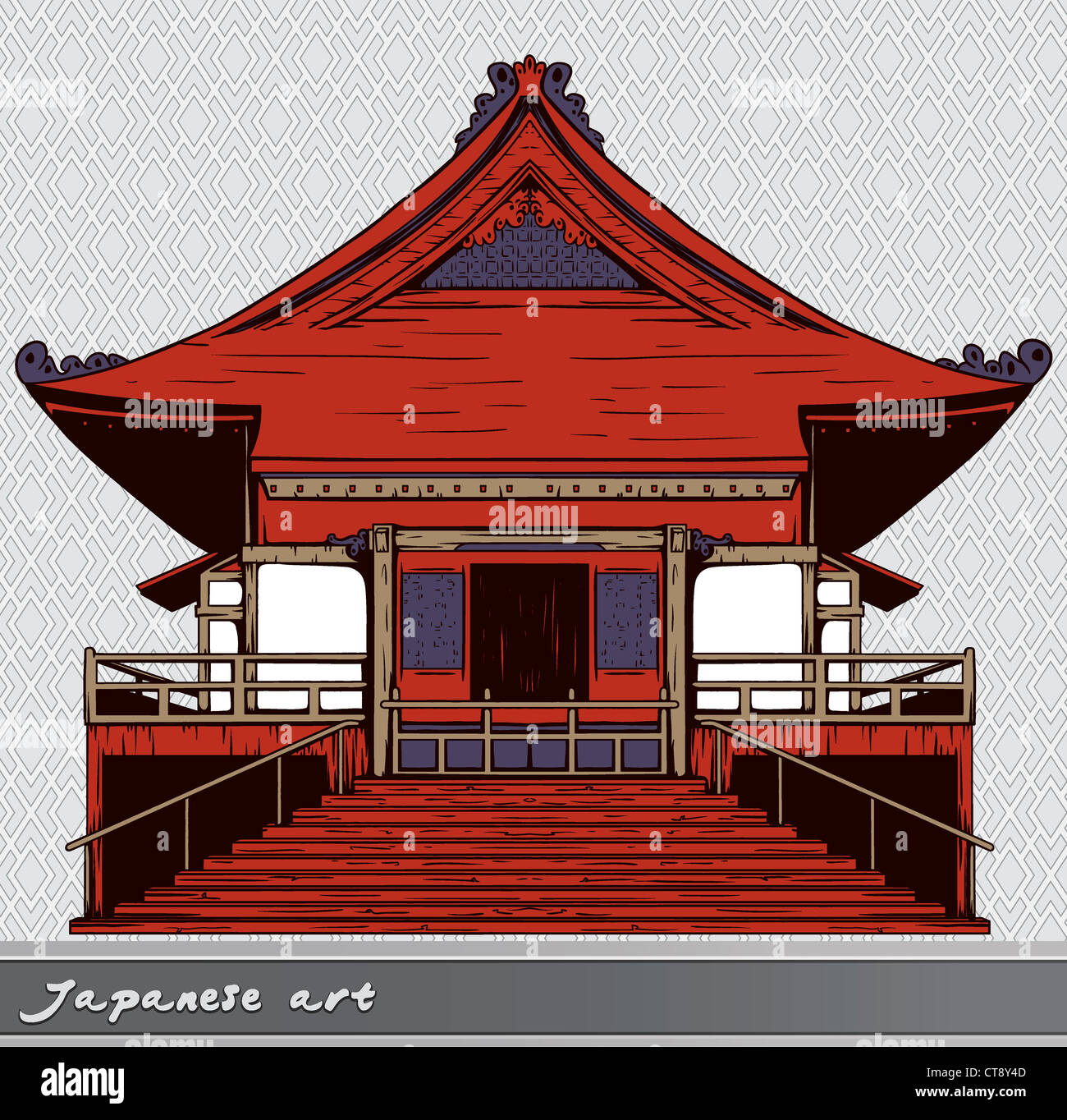 japanese temple vector design element Stock Photo - Alamy