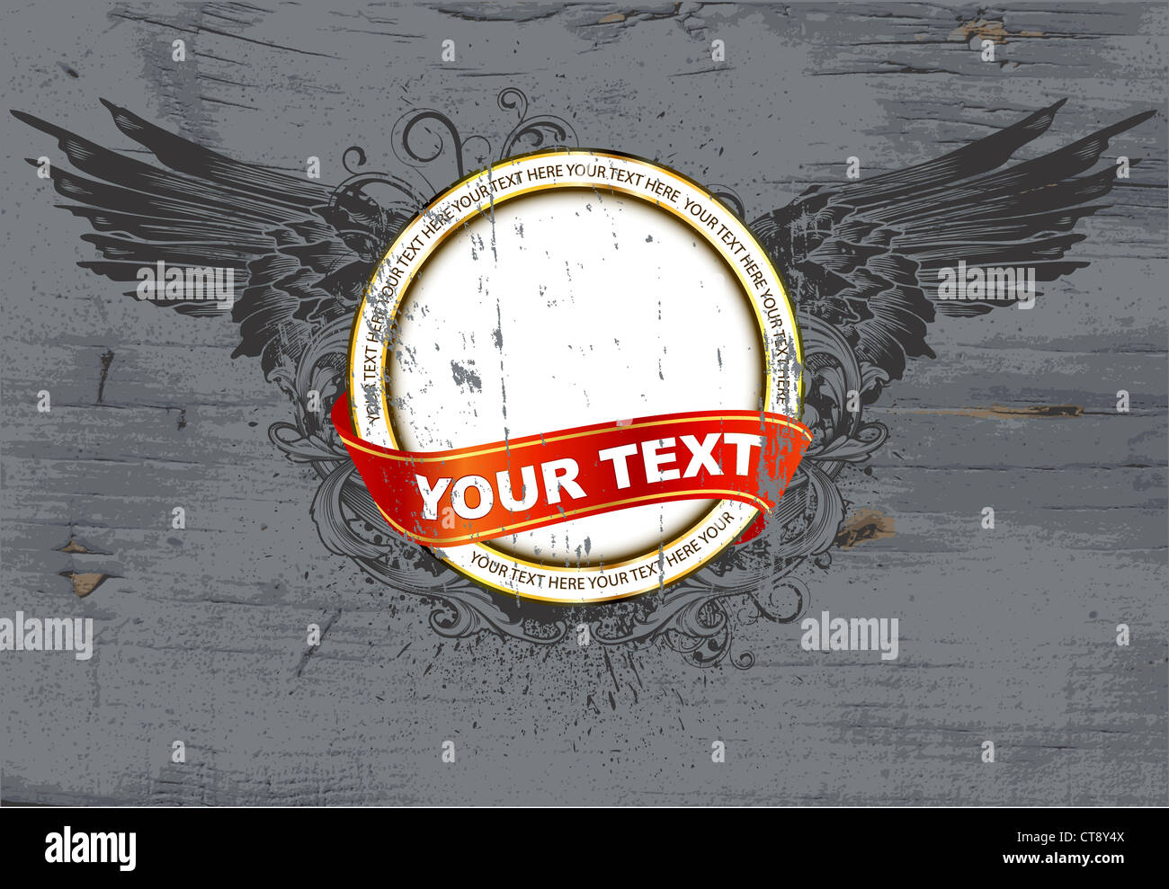 vintage grunge label vector illustration Stock Photo - Alamy