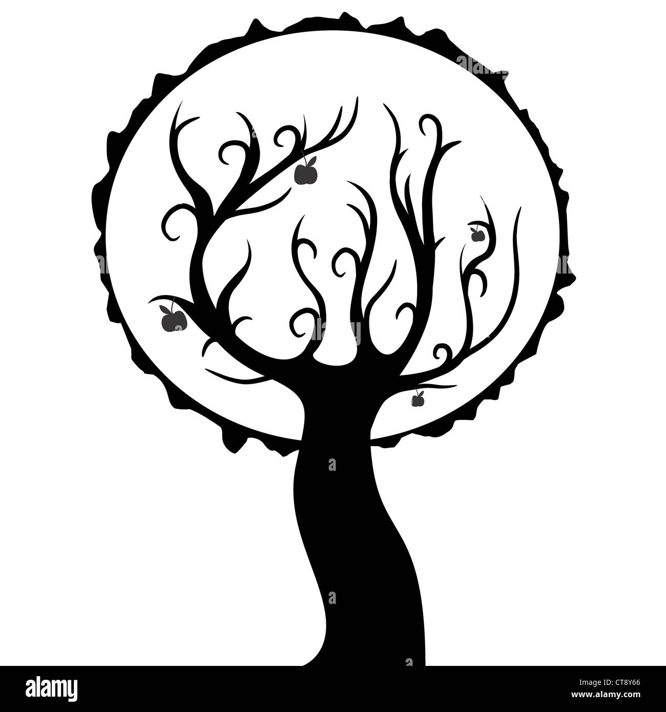 abstract tree with lots of beautiful leaves Stock Photo - Alamy