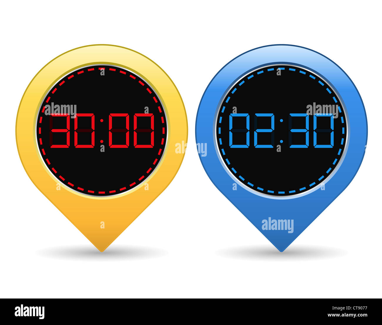 Digital Timers, vector eps10 illustration Stock Photo - Alamy