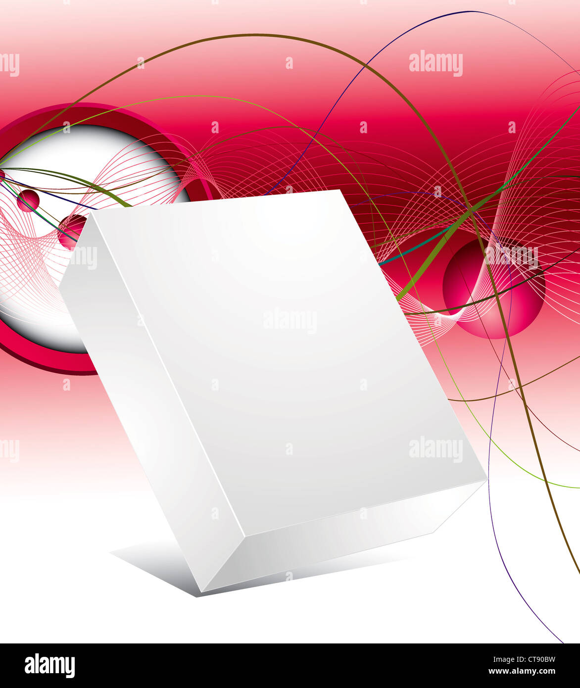 vector blank 3d box with abstract background Stock Photo - Alamy