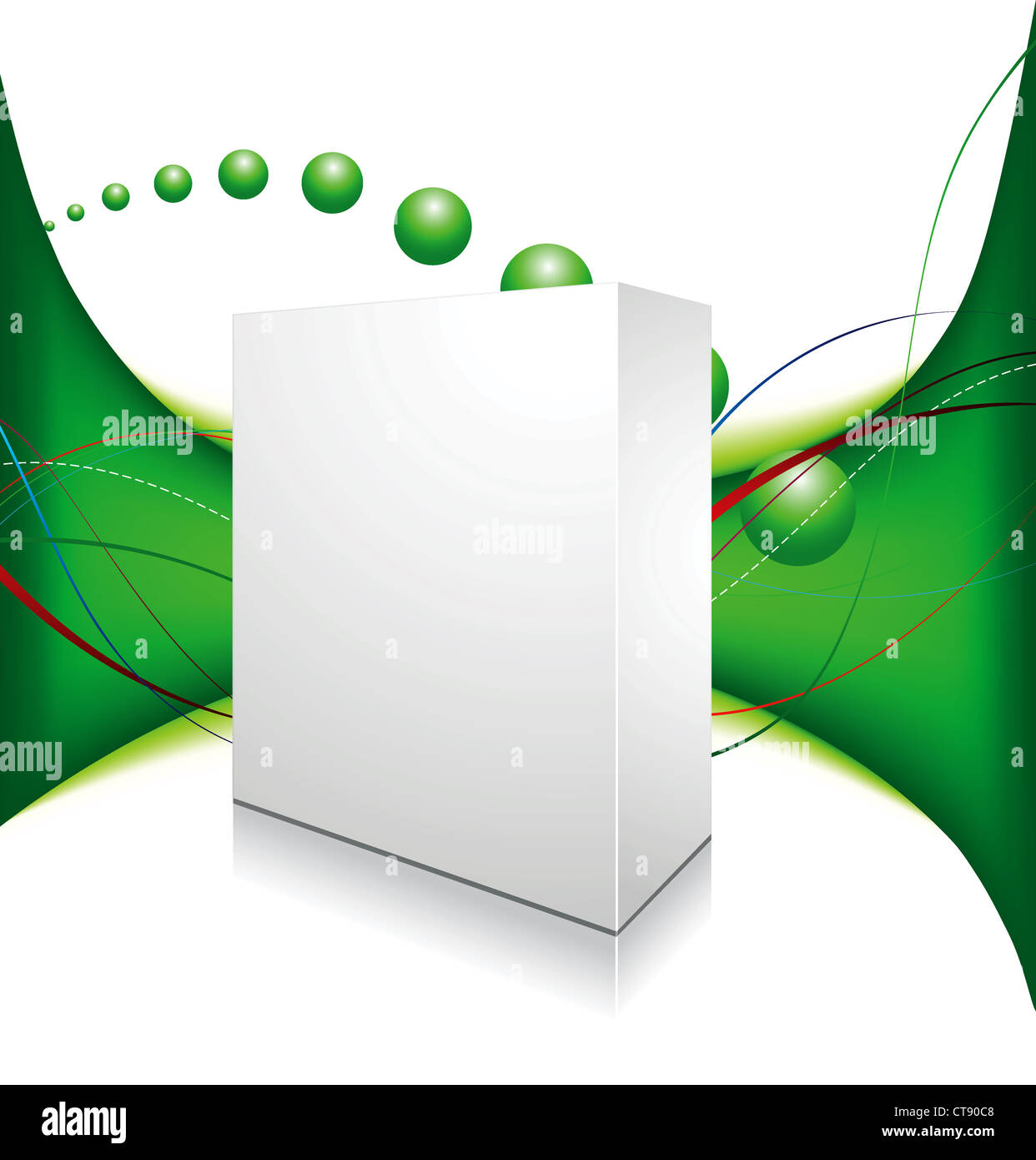 vector blank 3d box with abstract background Stock Photo - Alamy