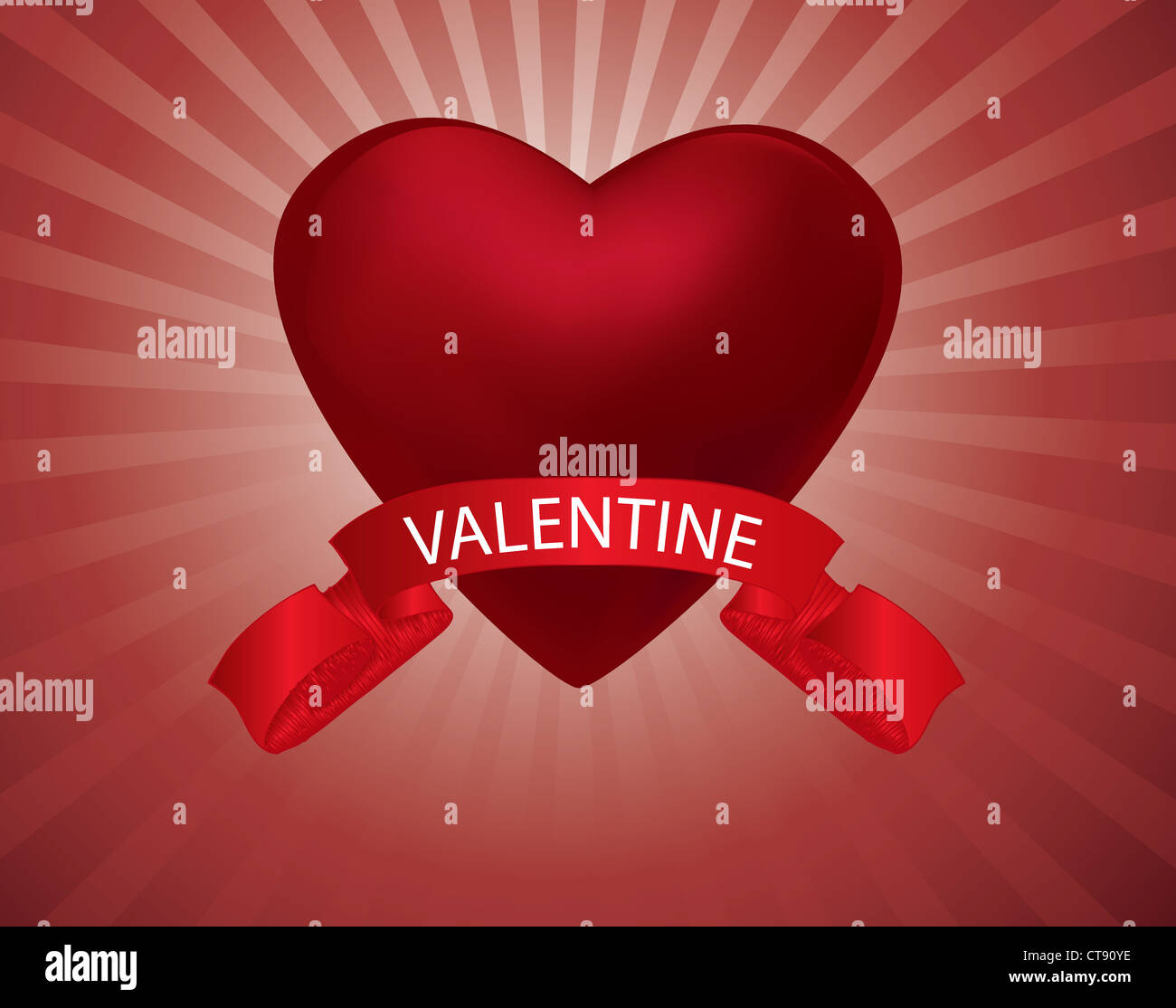valentine illustration of an abstract heart with scroll Stock Photo - Alamy