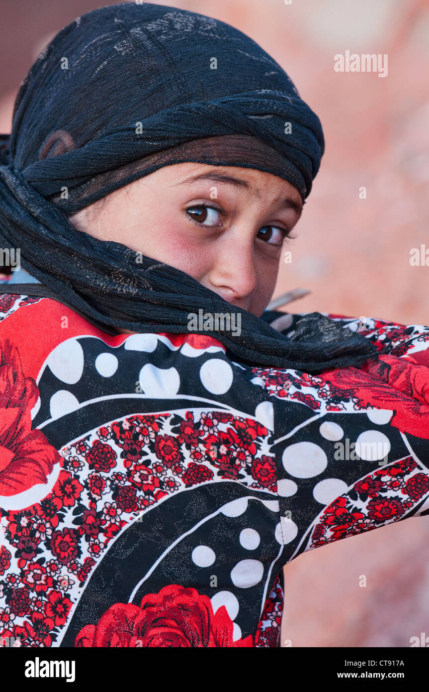 traditional Berber girl in the Southern Atlas Mountains, Morocco Stock ...