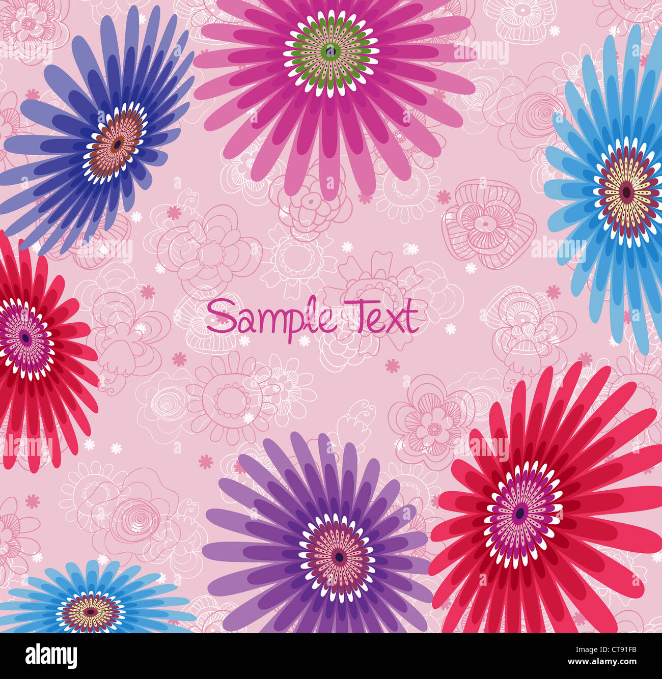 vector spring floral background Stock Photo - Alamy