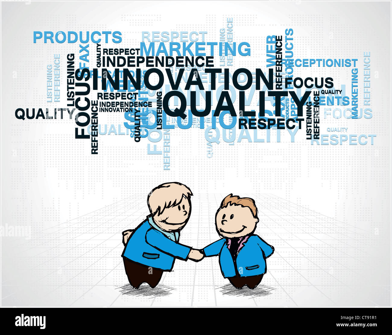 business background with word cloud vector illustration Stock Photo - Alamy