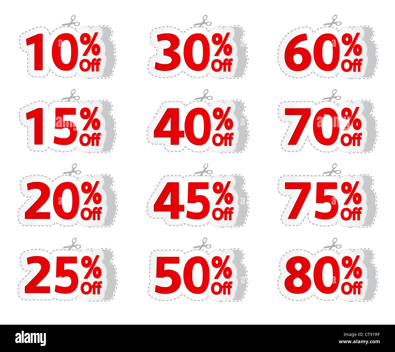 vector discount labels set Stock Photo - Alamy