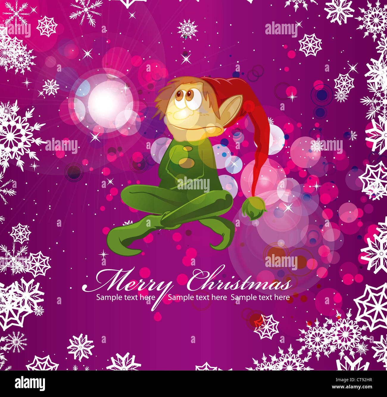 vector xmas greeting card Stock Photo - Alamy