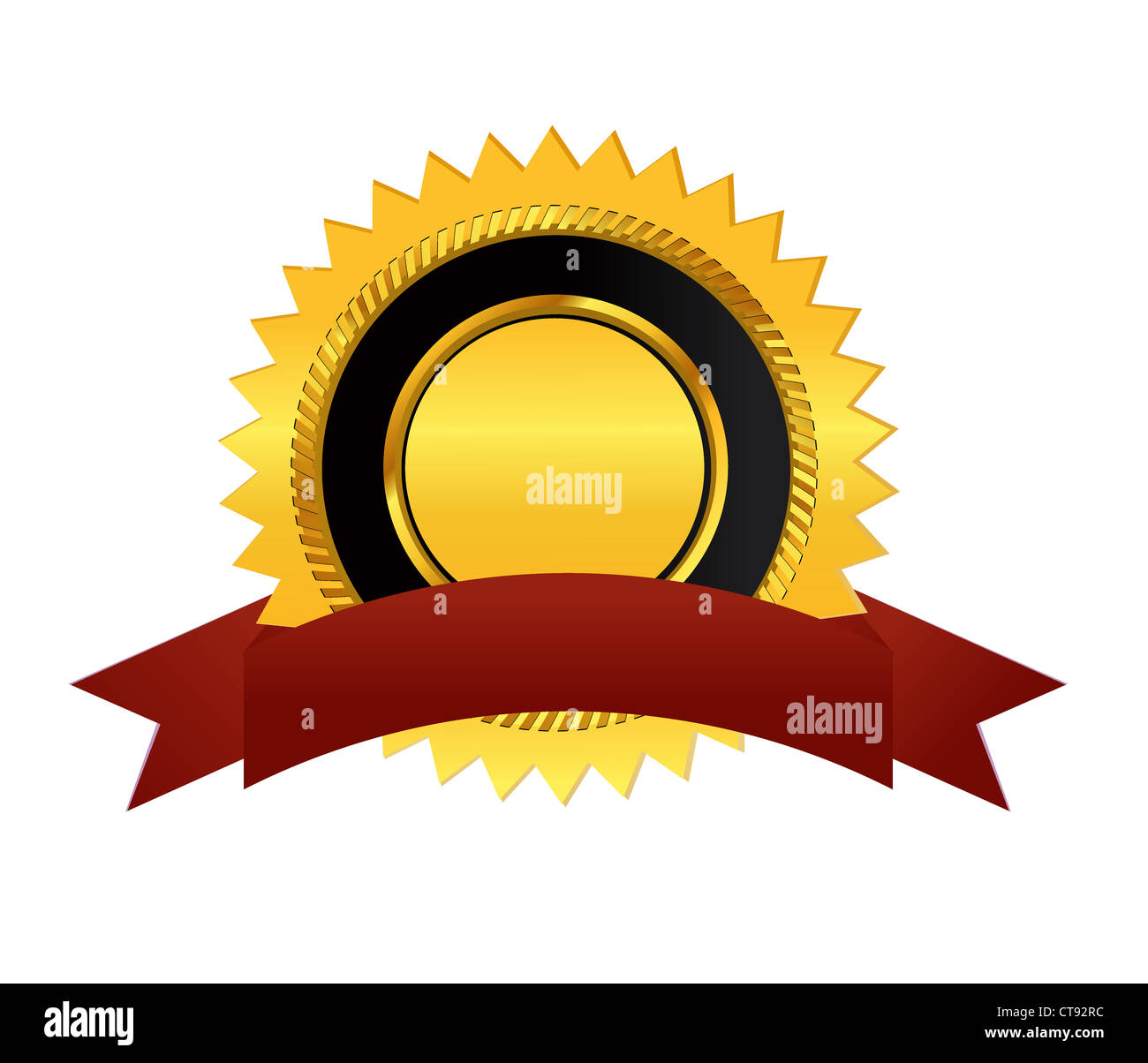 abstract illustration of a label with gold Stock Photo - Alamy