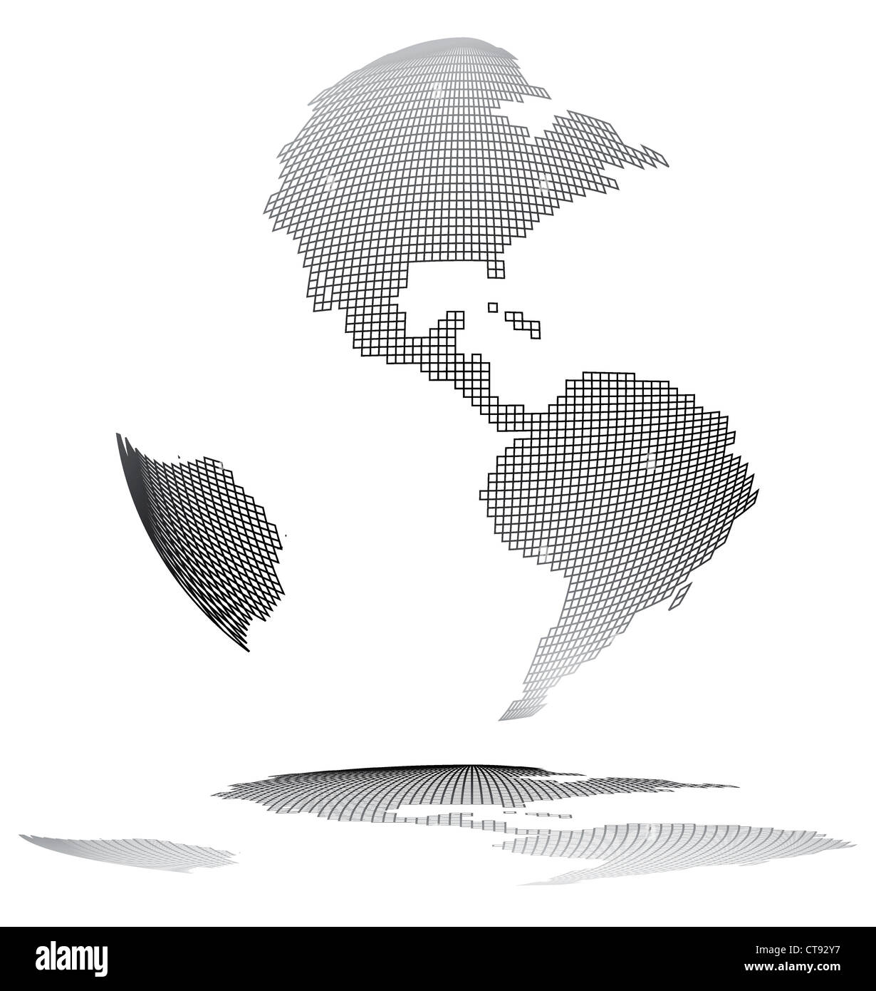 abstract illustration of the earth with continents Stock Photo - Alamy